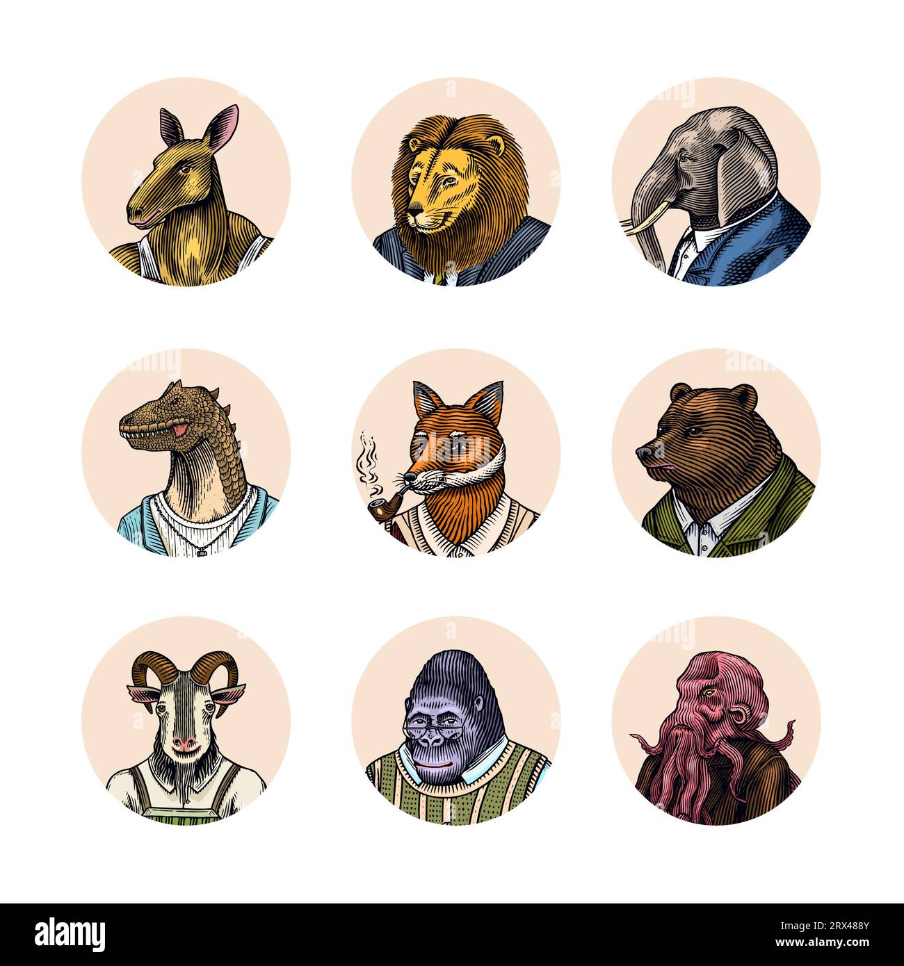 Grizzly Bear, Octopus, t-rex dinosaur, Elephant, Indian cobra snake ...