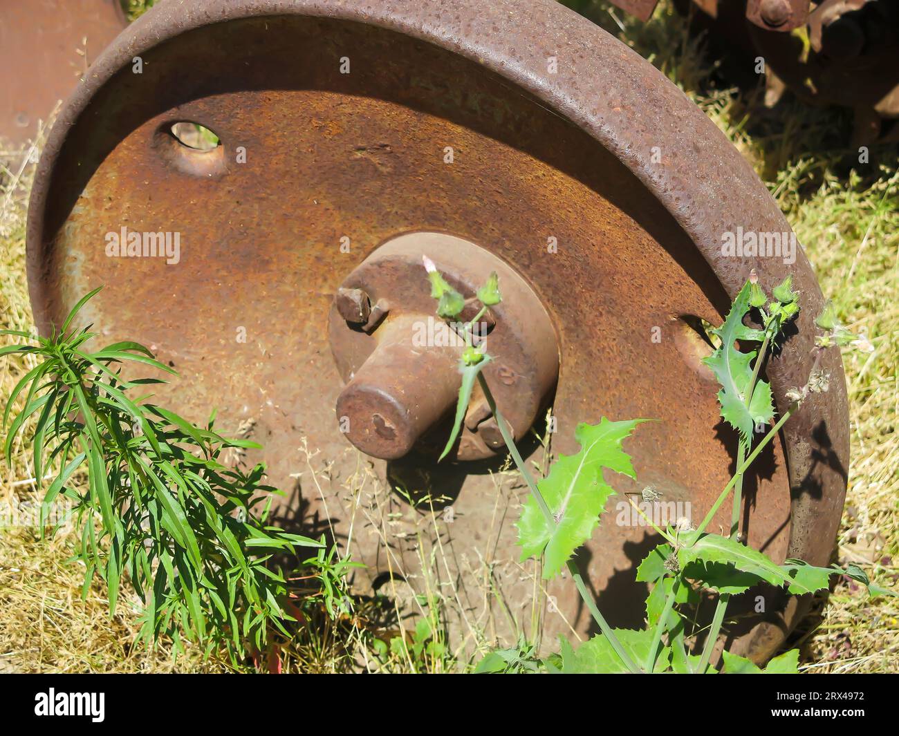Rusty Wheel from Agriculture Machine Stock Photo - Alamy