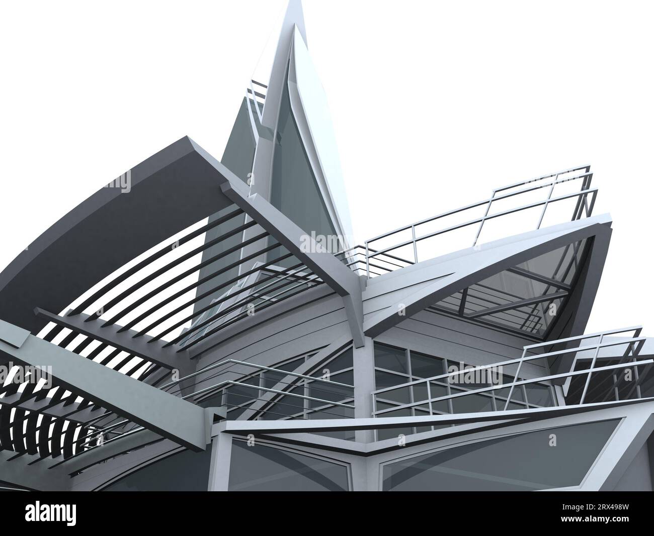 Ship Shape Boat Building Glass House Stock Photo - Alamy