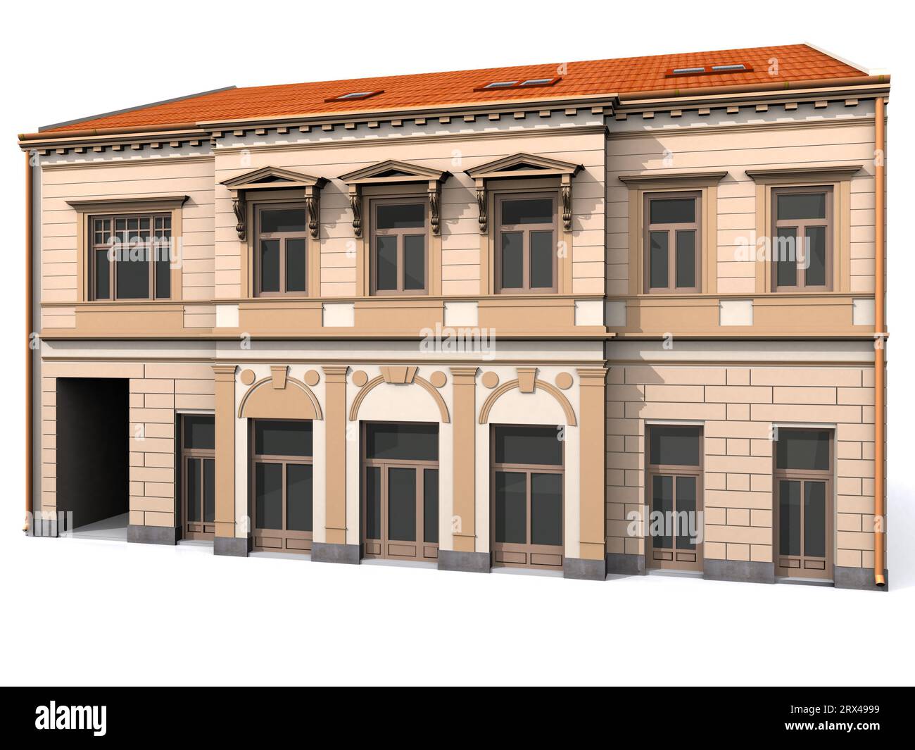 House building historical facade Cut Out Stock Images & Pictures - Alamy