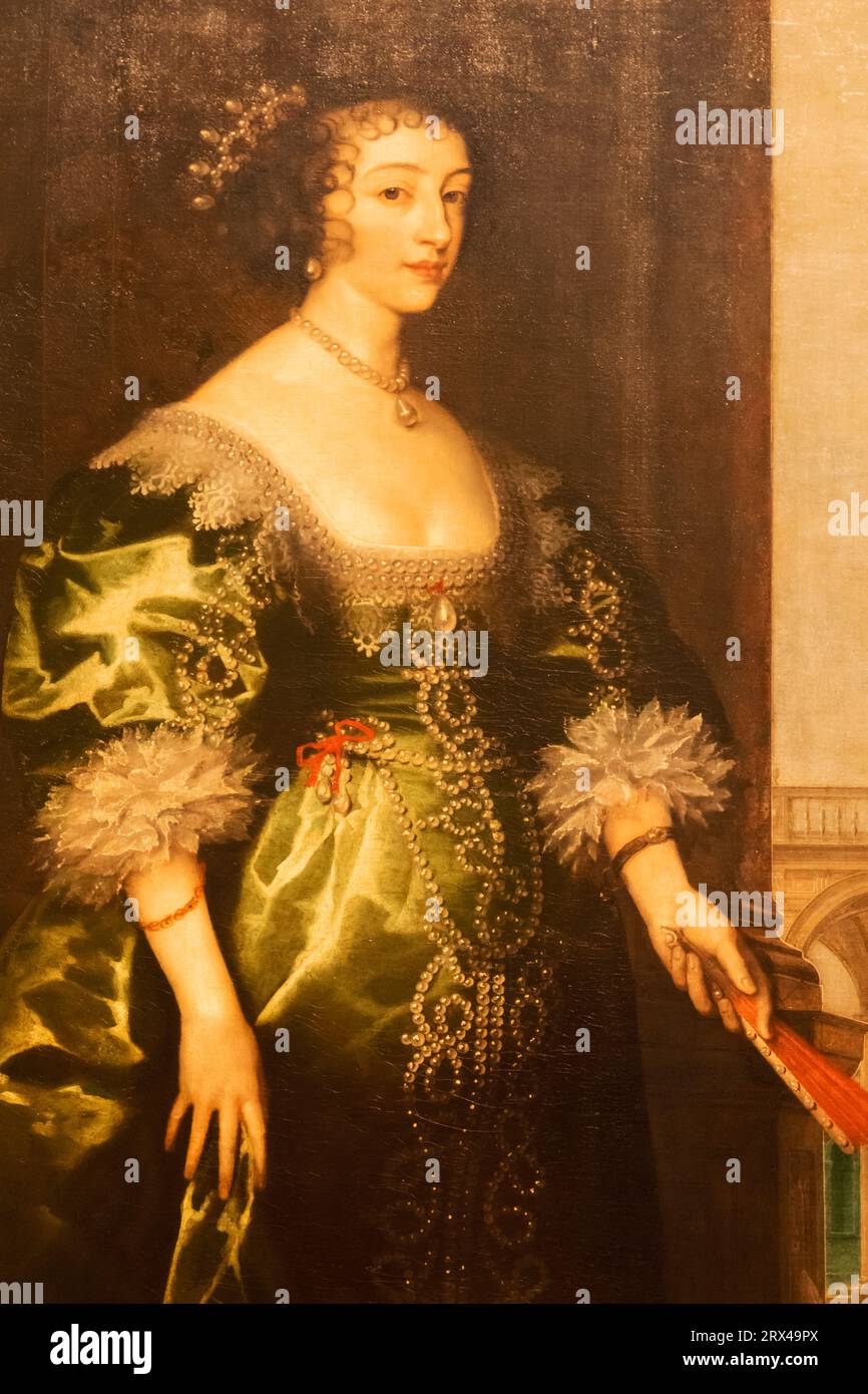 England, London, Portrait of Henrietta Maria (1609-69), youngest ...
