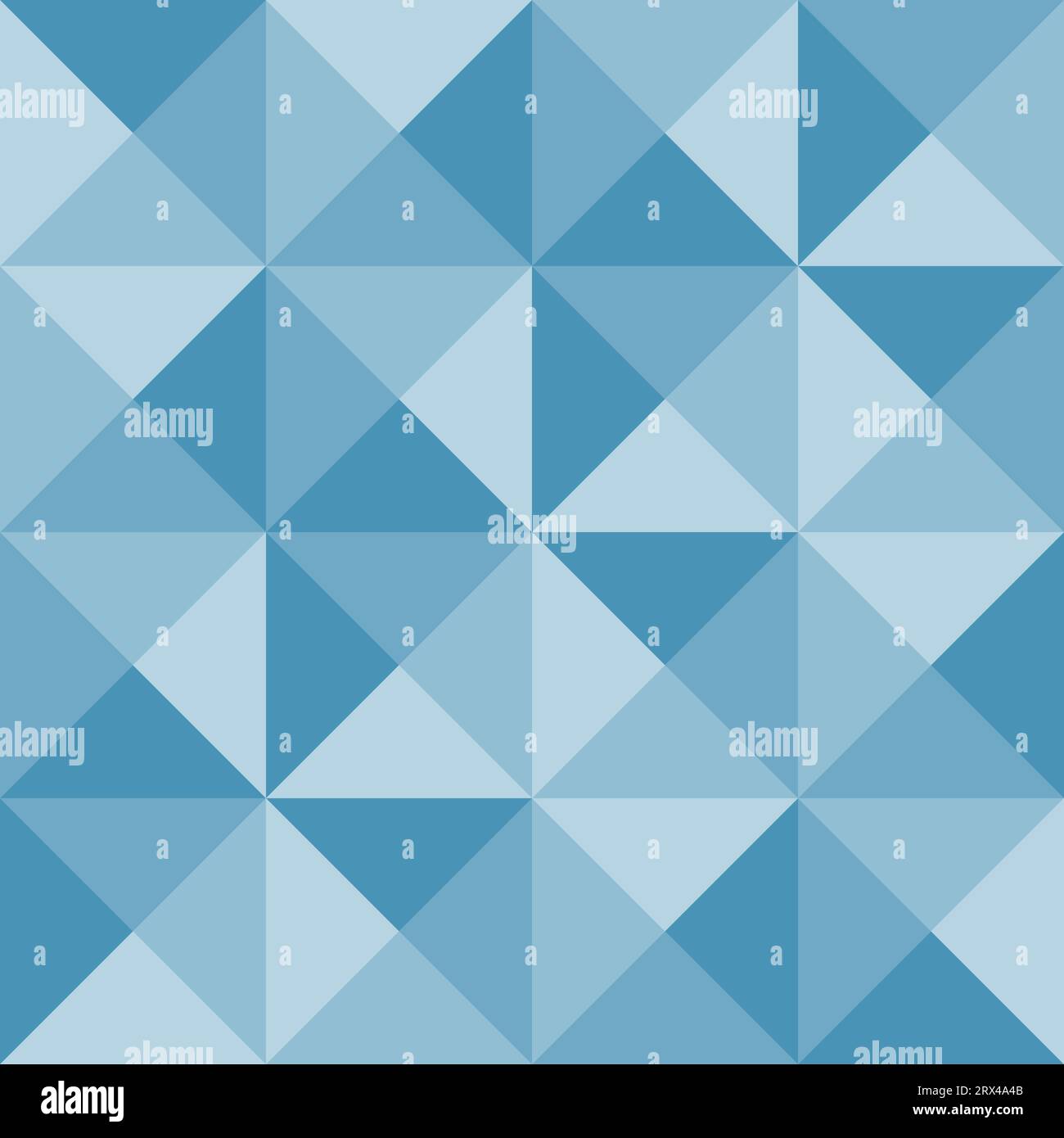 Blue monochrome geometric seamless mosaic pattern with triangles ...