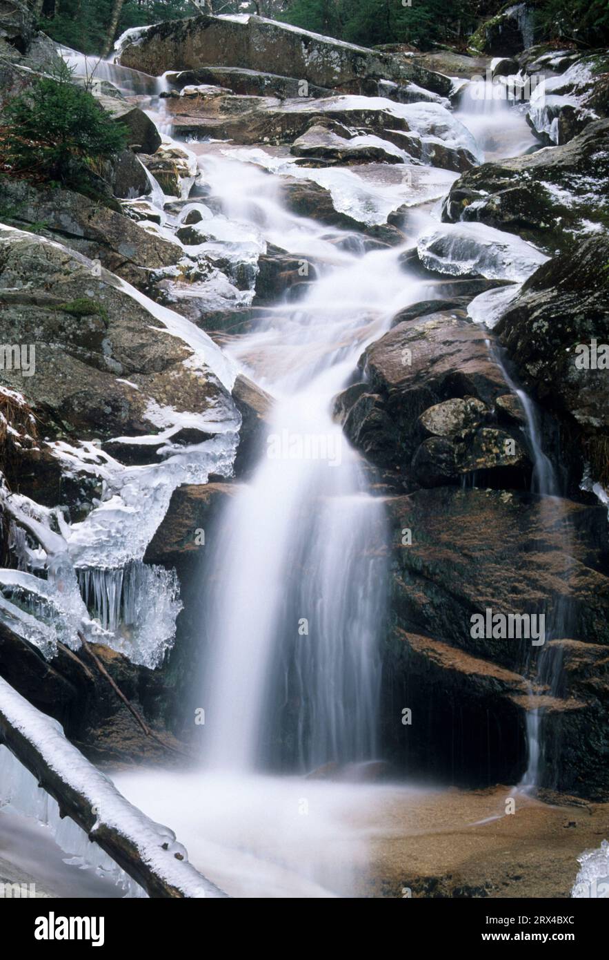 Swiftwater Falls, Franconia Notch State Park, New Hampshire Stock Photo ...