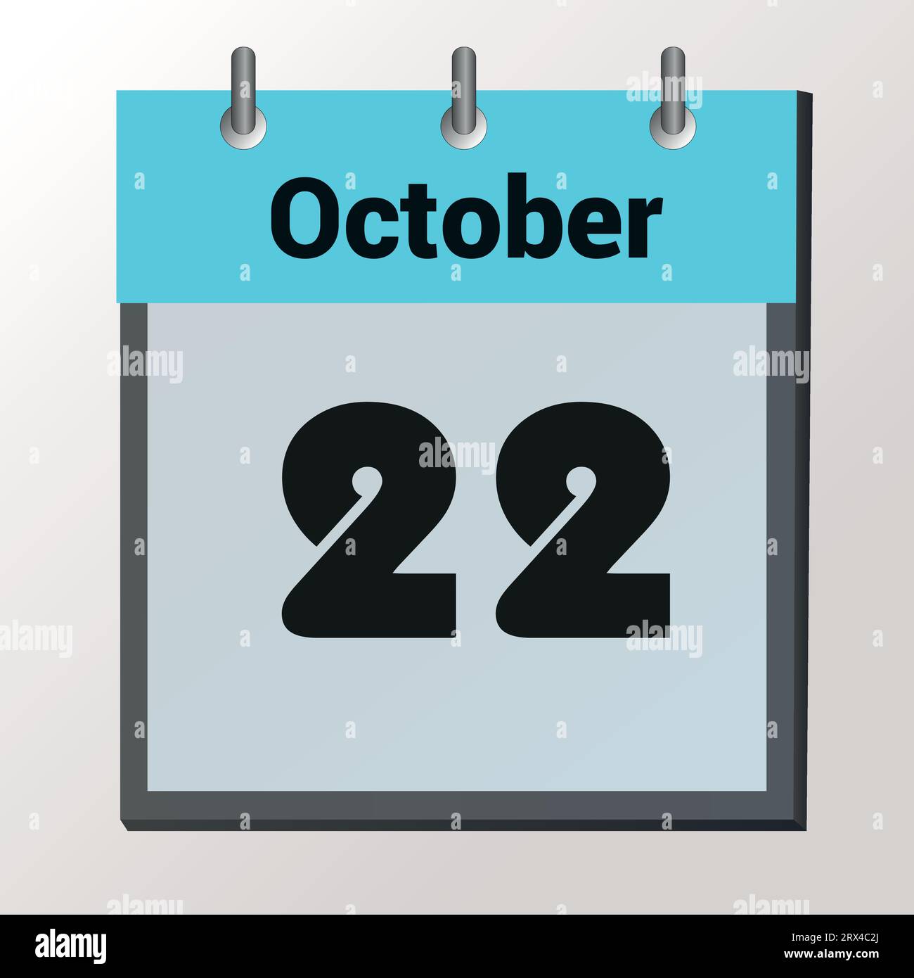 day on the calendar, vector image format, October 22 Stock Vector Image ...