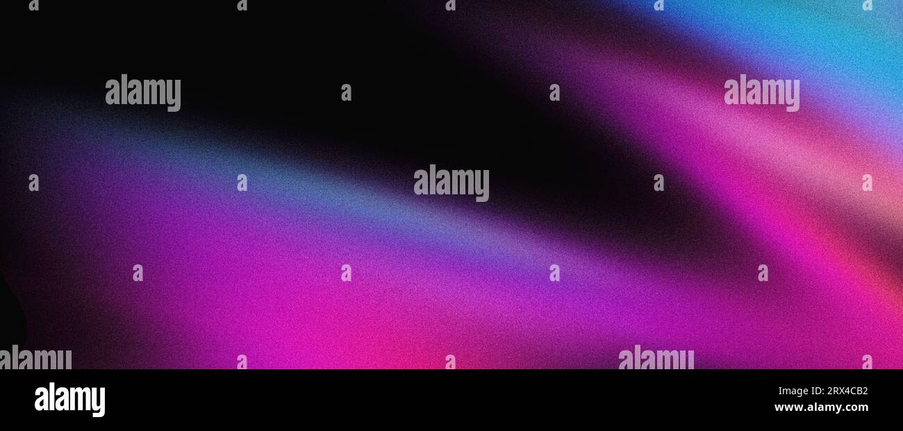 Magenta pink blue black abstract color gradient wave background grainy ...