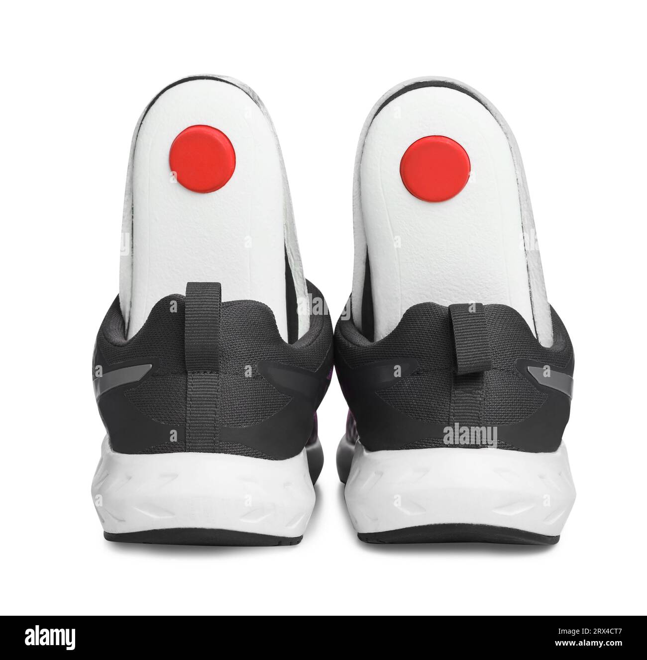 Orthopedic insoles in shoes on white background Stock Photo - Alamy