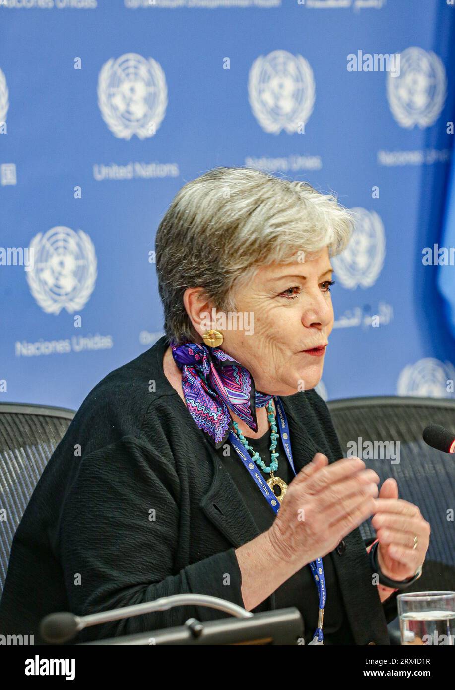 New York, New York, USA. 22nd Sep, 2023. A Press Briefing by ALICIA ...