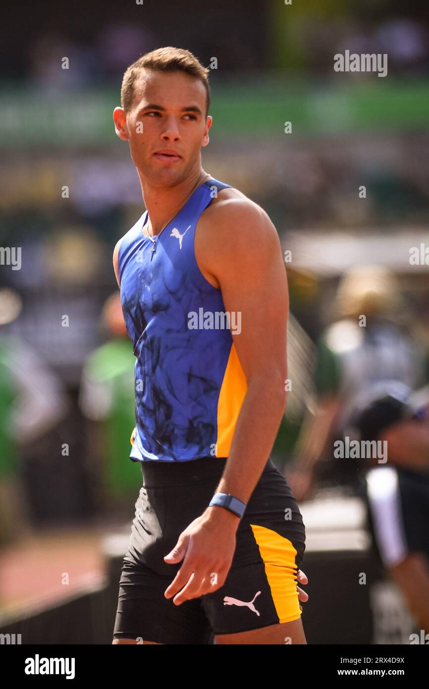 KC Lightfoot (USA) clears a height of 18-1 (5.52 m) to finish seventh ...