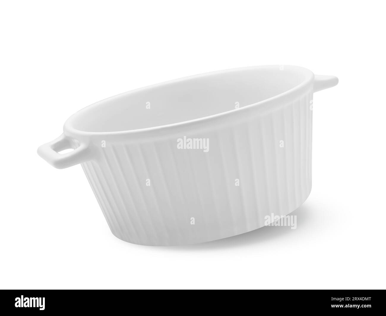 One empty ceramic pot isolated on white Stock Photo - Alamy