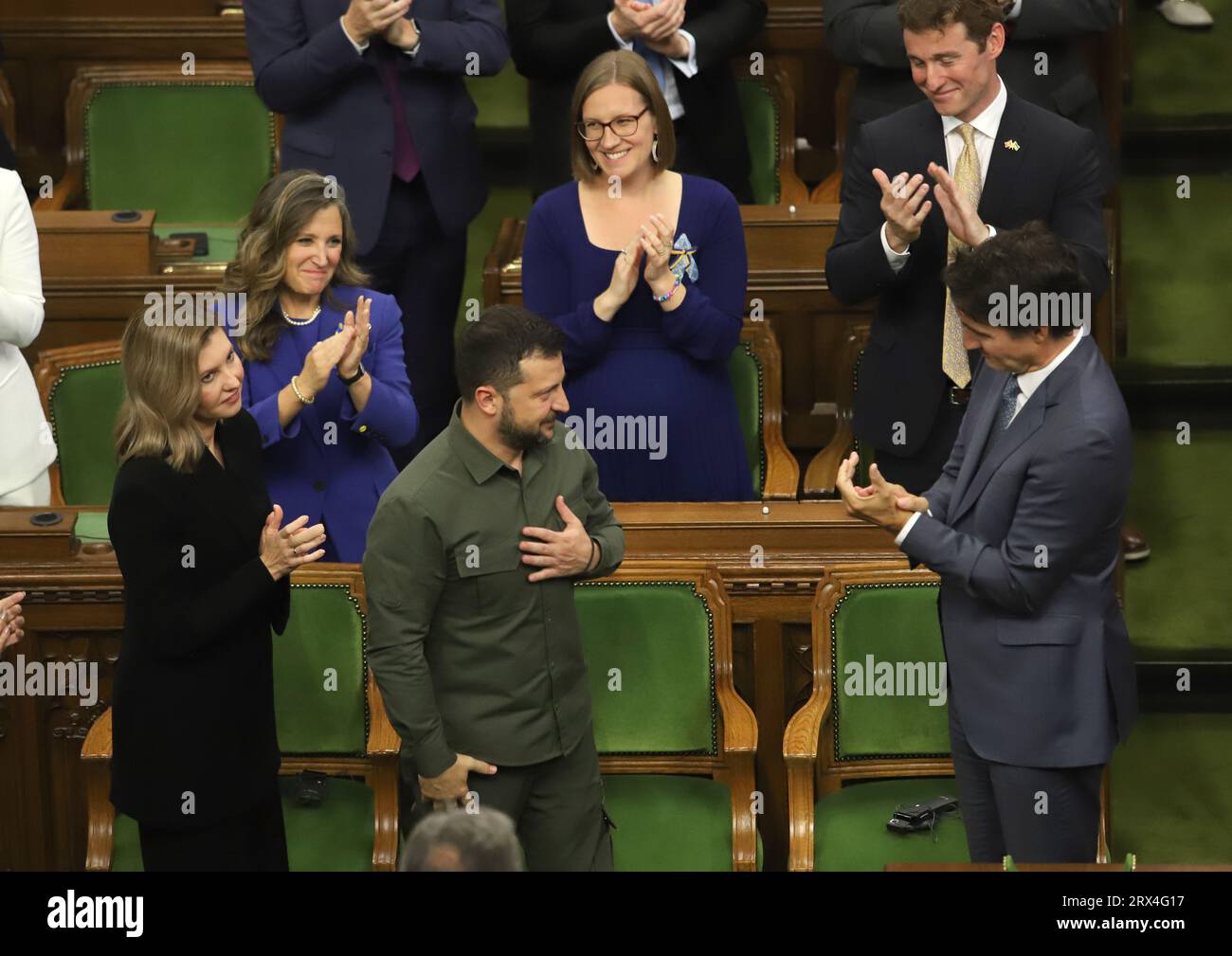 Ottawa, Canada. 22nd Sep, 2023. Ukrainian President Volodymyr Zelenskyy ...
