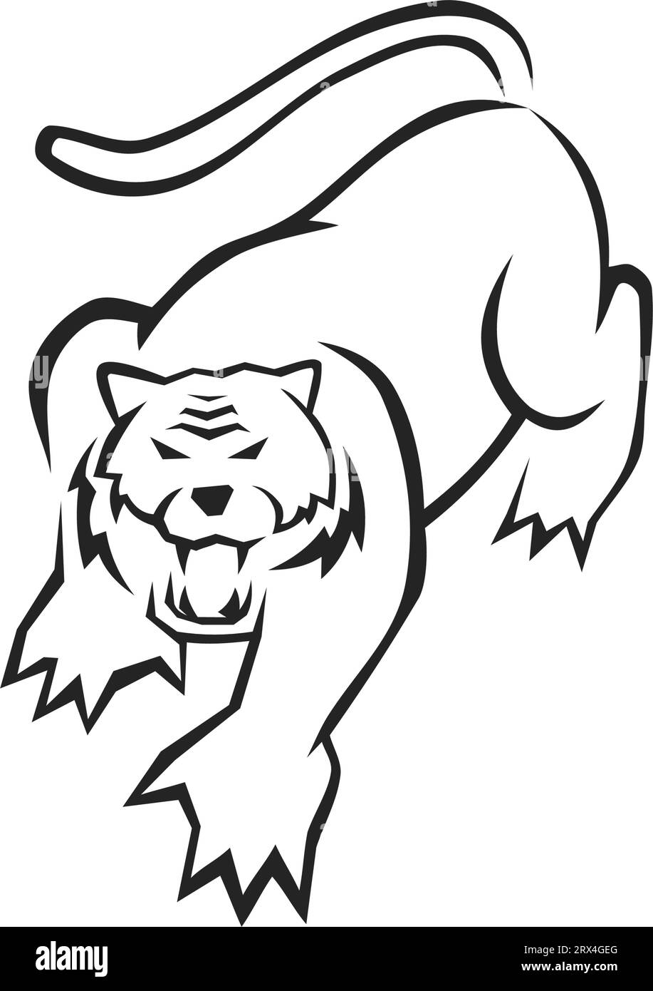 tiger logo template Isolated. Brand Identity. Icon Abstract Vector ...