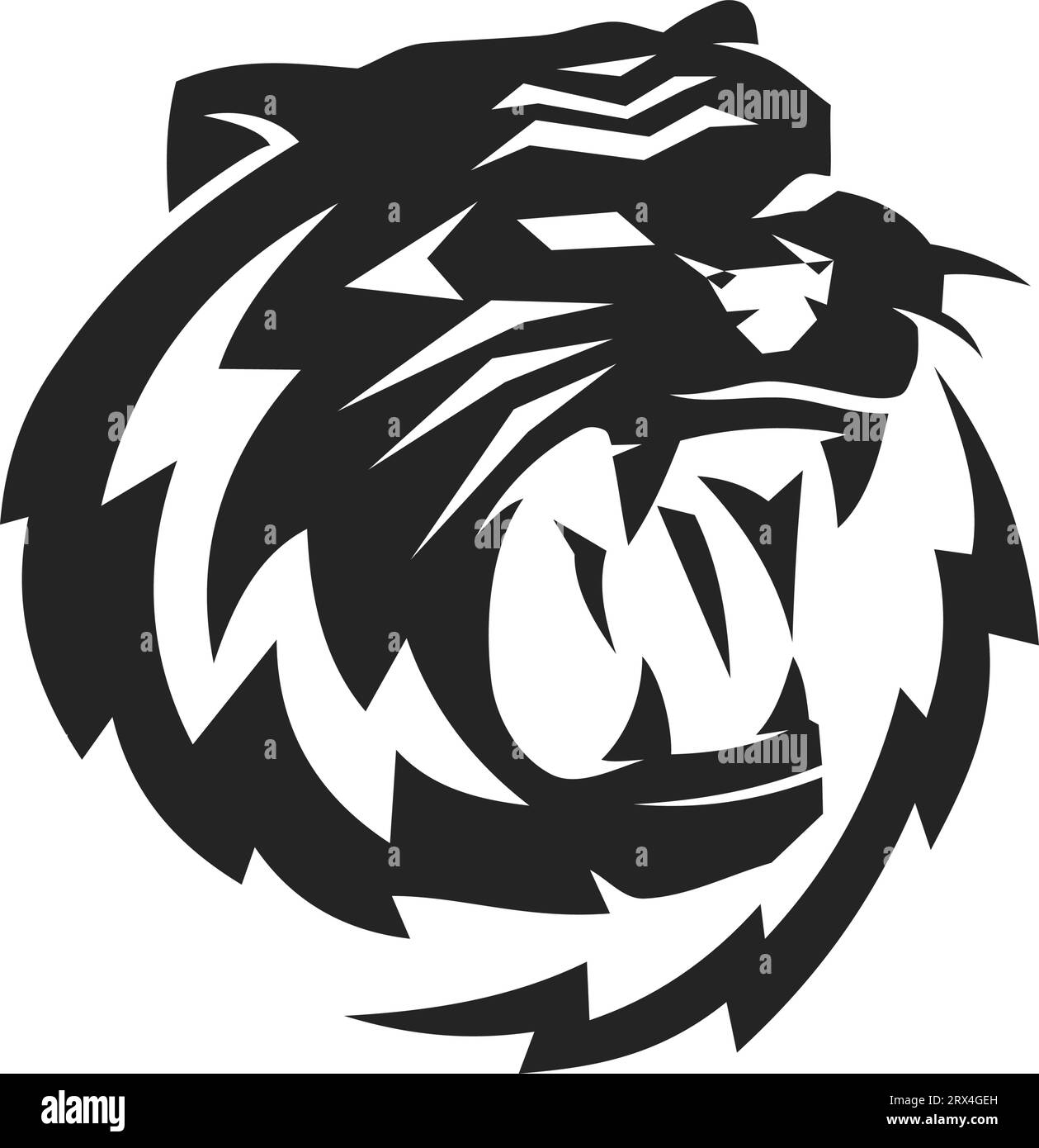 tiger logo template Isolated. Brand Identity. Icon Abstract Vector ...