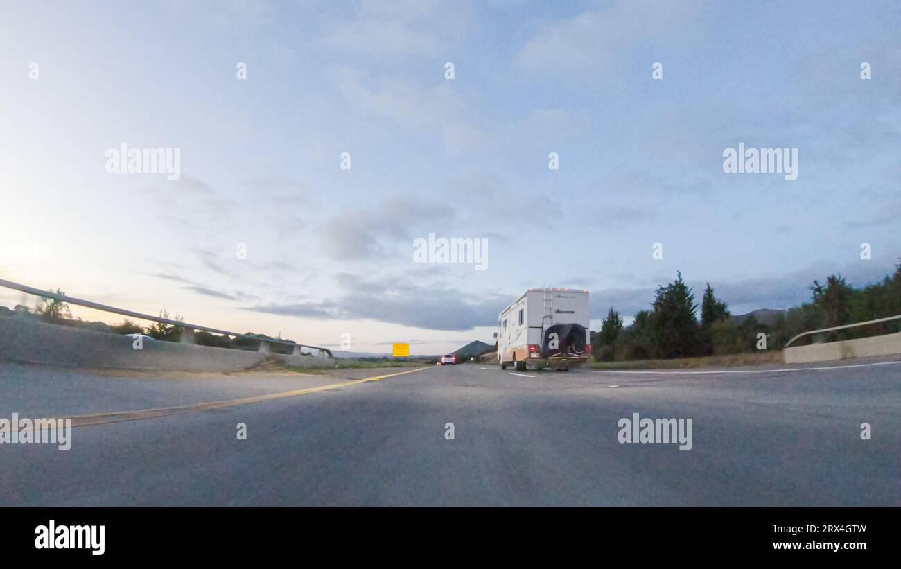 Sunset Drive on HWY 101 Near Pismo Beach Stock Photo - Alamy