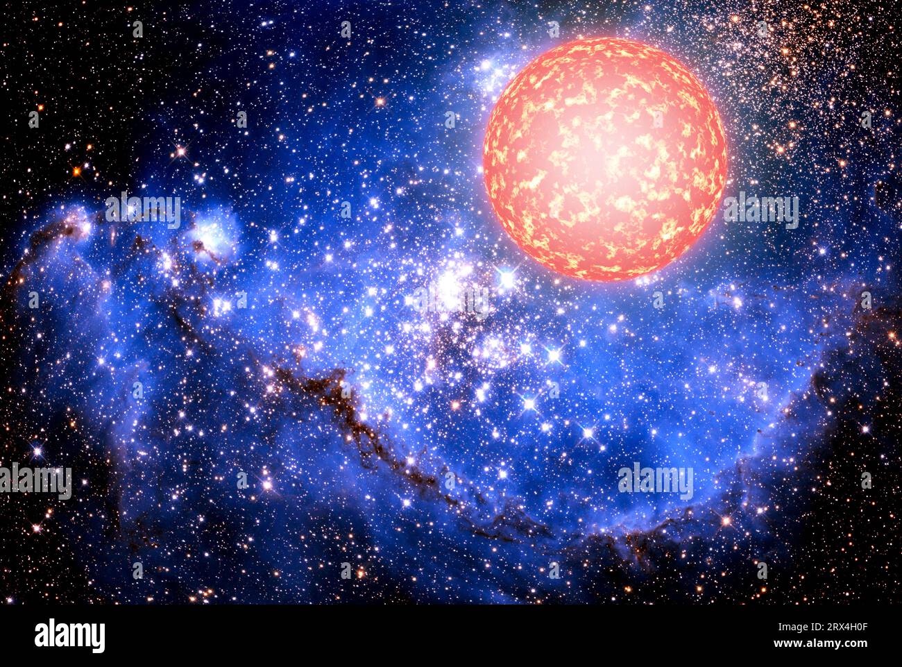 Sun from space, illustration Stock Photo - Alamy