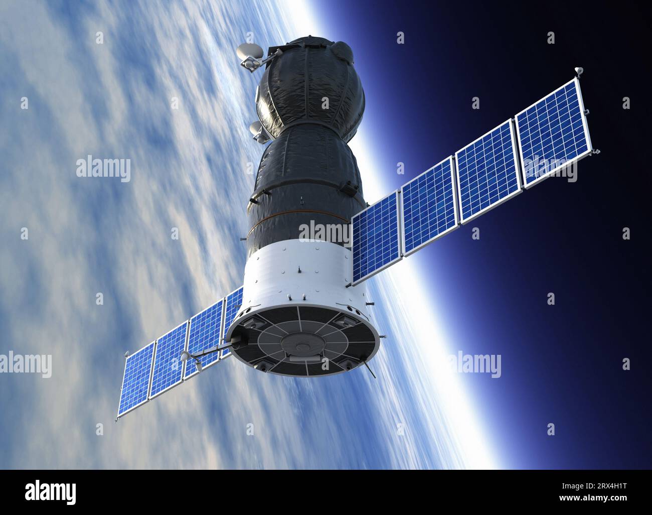 Soyuz spacecraft, illustration Stock Photo - Alamy