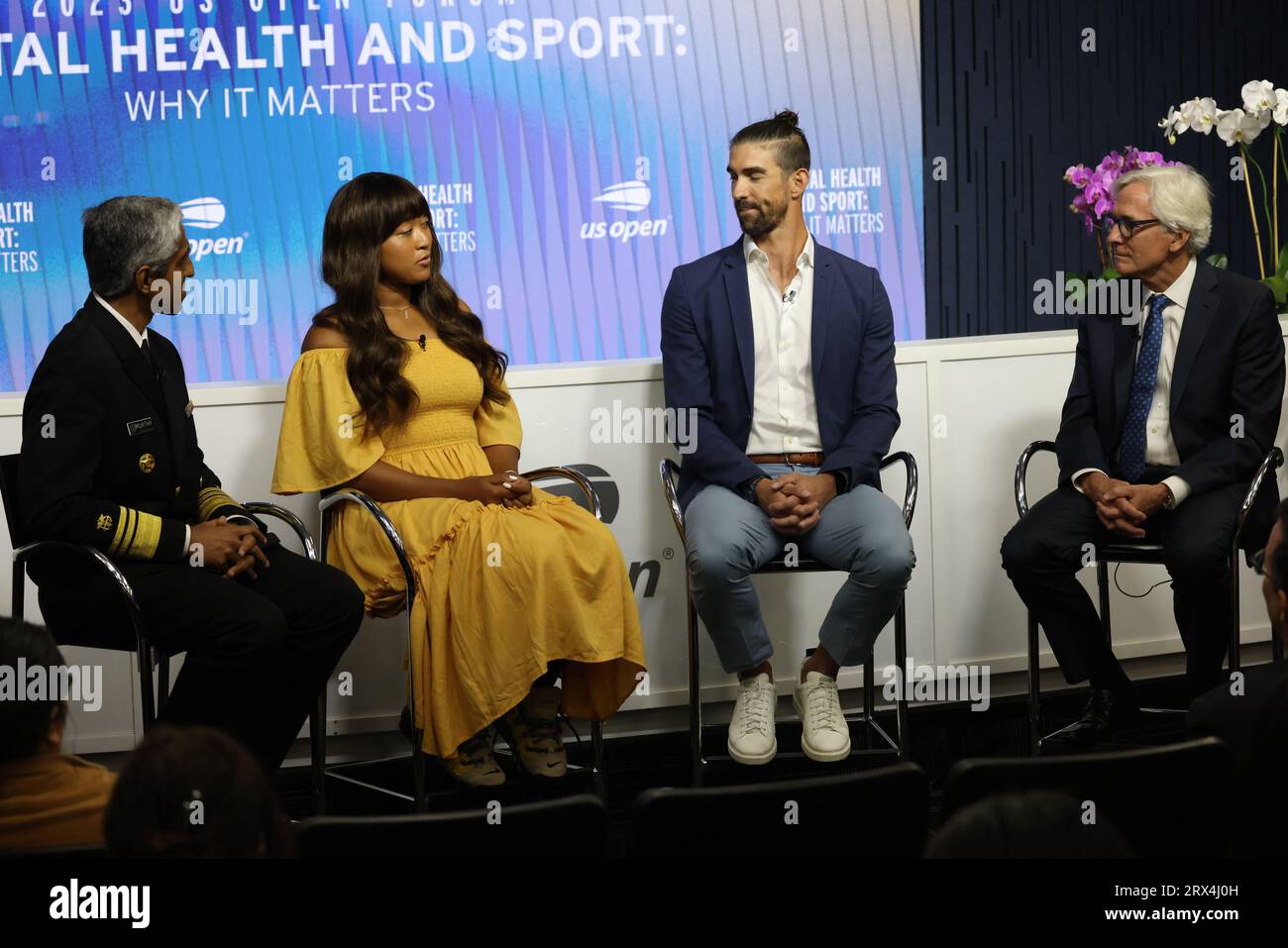 Mental Health and Sport Press conference at US Open on 6 September 2023 ...