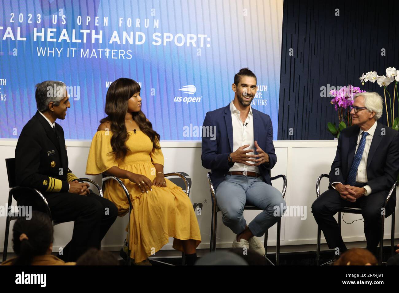 Mental Health and Sport Press conference at US Open on 6 September 2023 ...