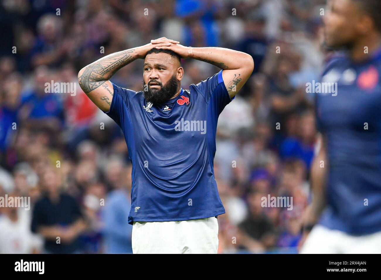 Paris, France. 21st Sep, 2023. Uini Atonio during the Rugby union World ...