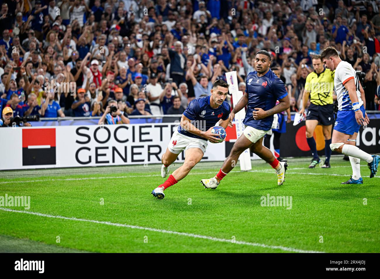 Paris, France. 21st Sep, 2023. Baptiste Couilloud during the Rugby ...