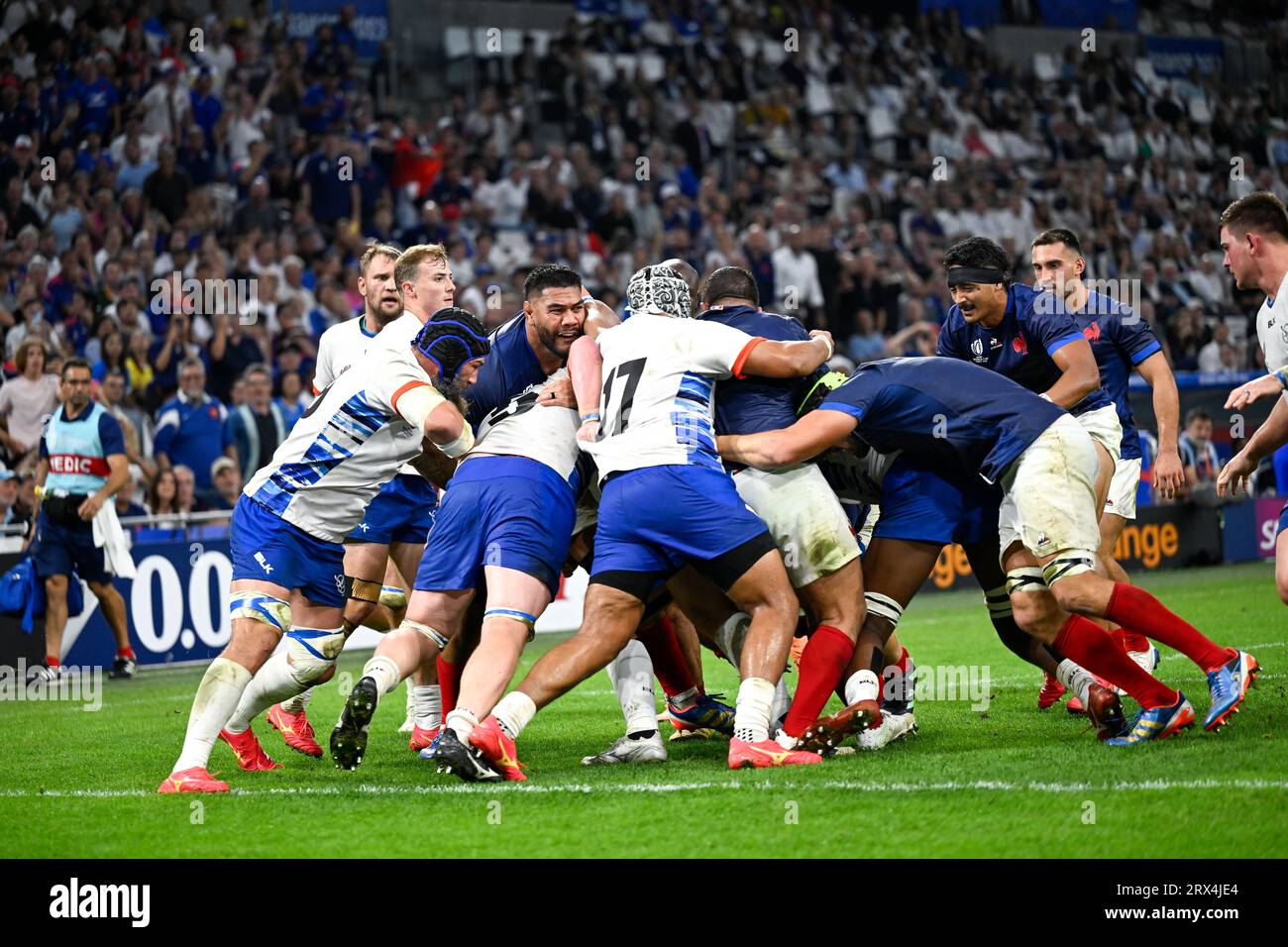 Paris, France. 21st Sep, 2023. A scrum during the Rugby union World Cup ...