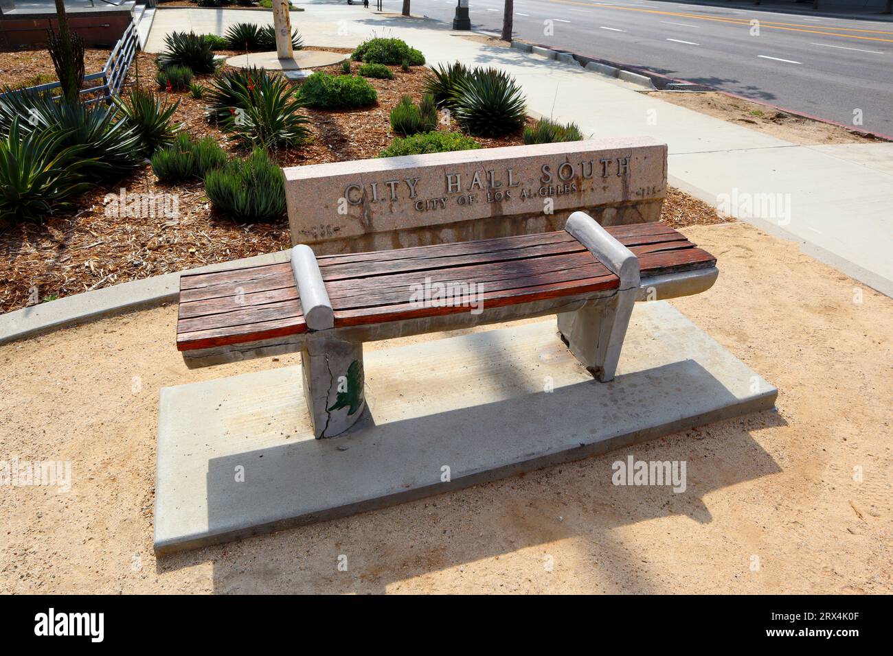 Los Angeles, California: The Beirut Benches in Los Angeles Civic Center ...