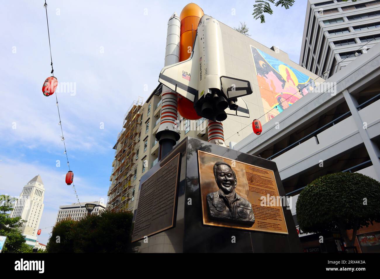 Los Angeles, California: Space Shuttle Challenger Monument and ...