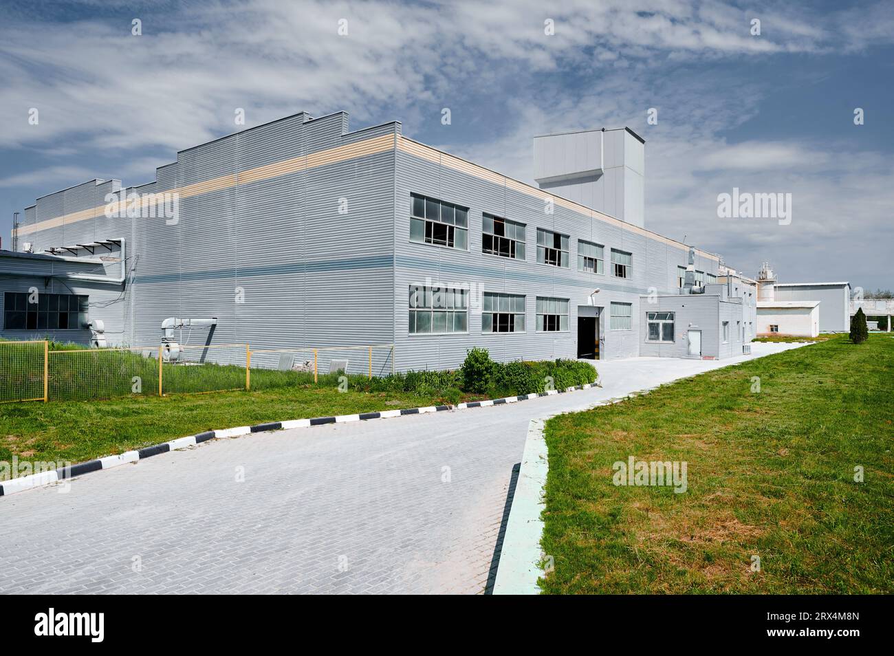 Building of plant workshop for silica blocks production Stock Photo - Alamy