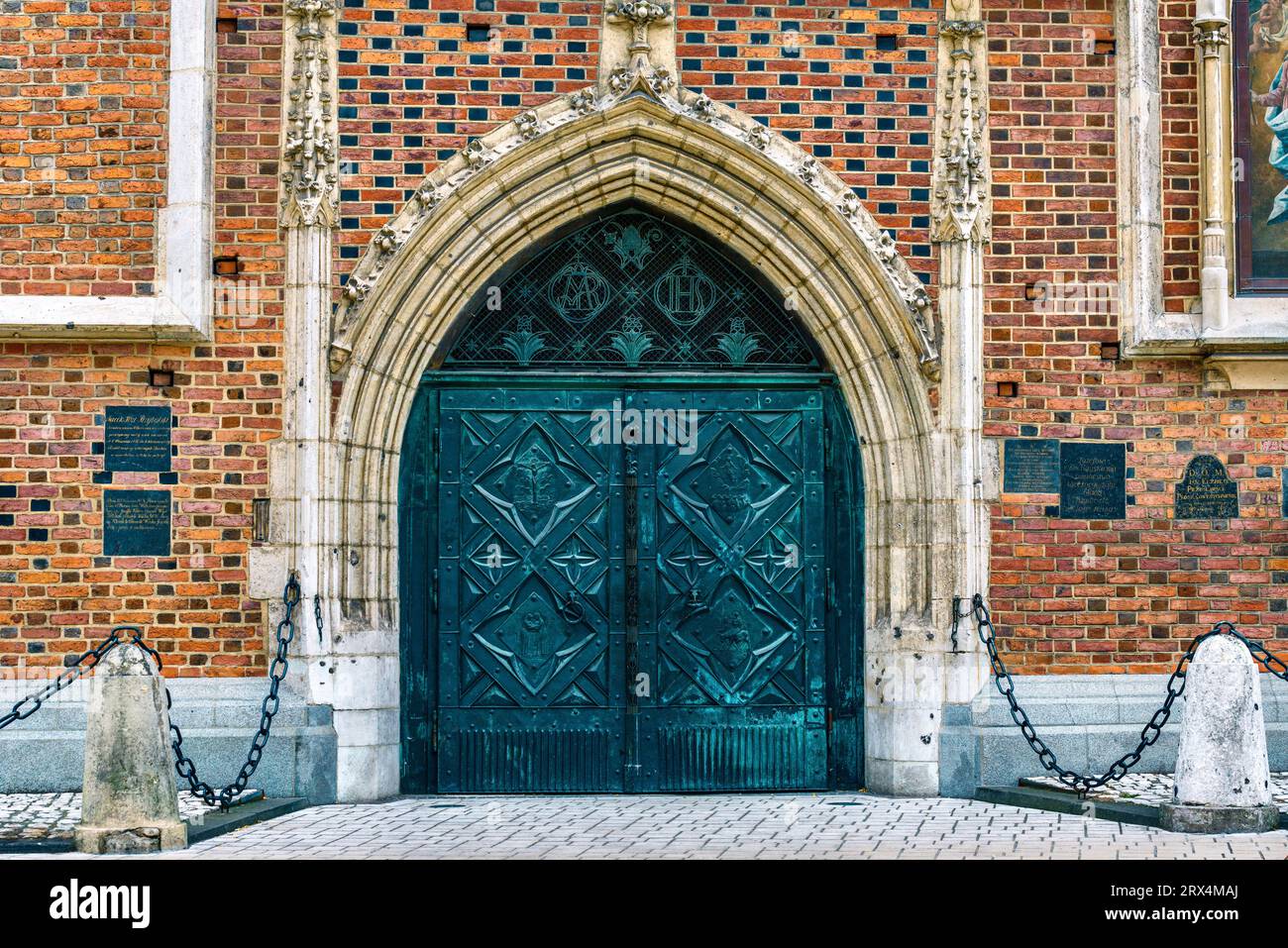 Metal doors of the Church of the Assumption of the Blessed Virgin Mary ...