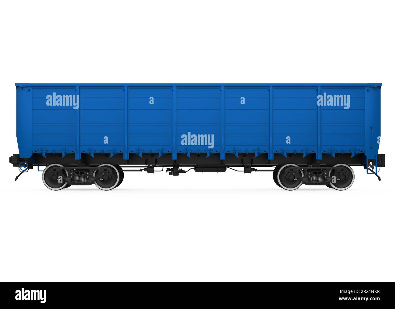 Blue Boxcar Isolated Stock Photo - Alamy