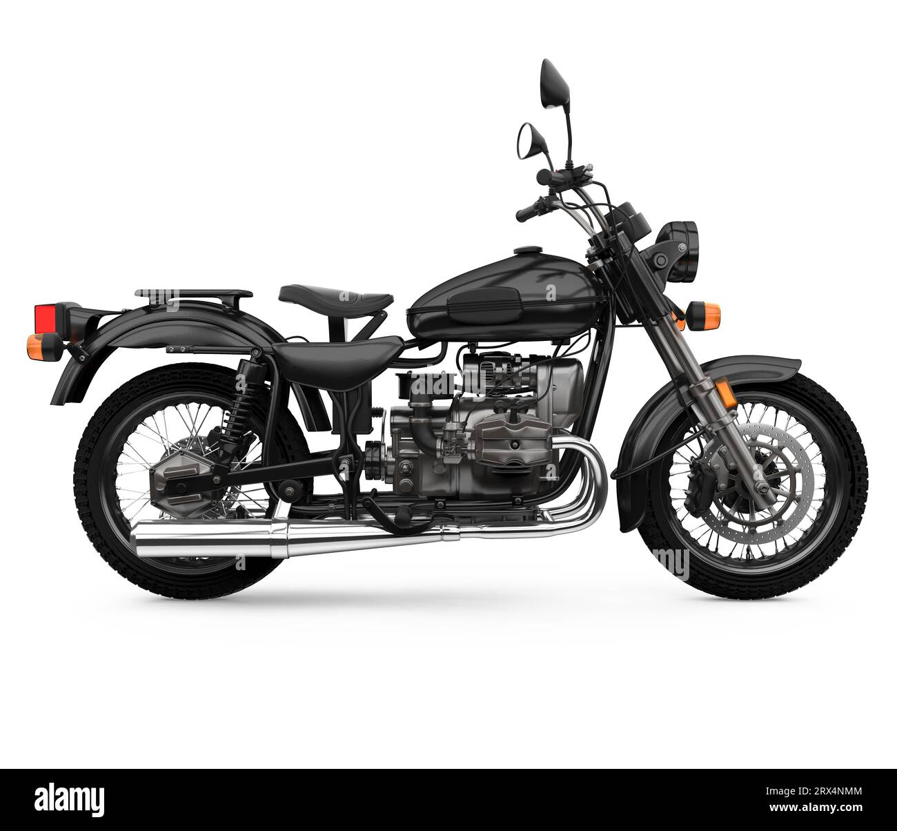Black Motorcycle Isolated Stock Photo - Alamy
