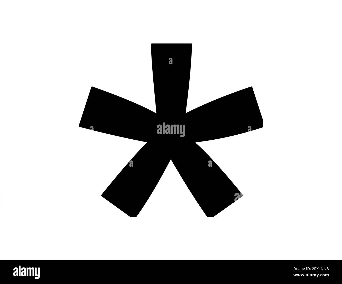 Asterisk sign silhouette vector art white background Stock Vector Image ...