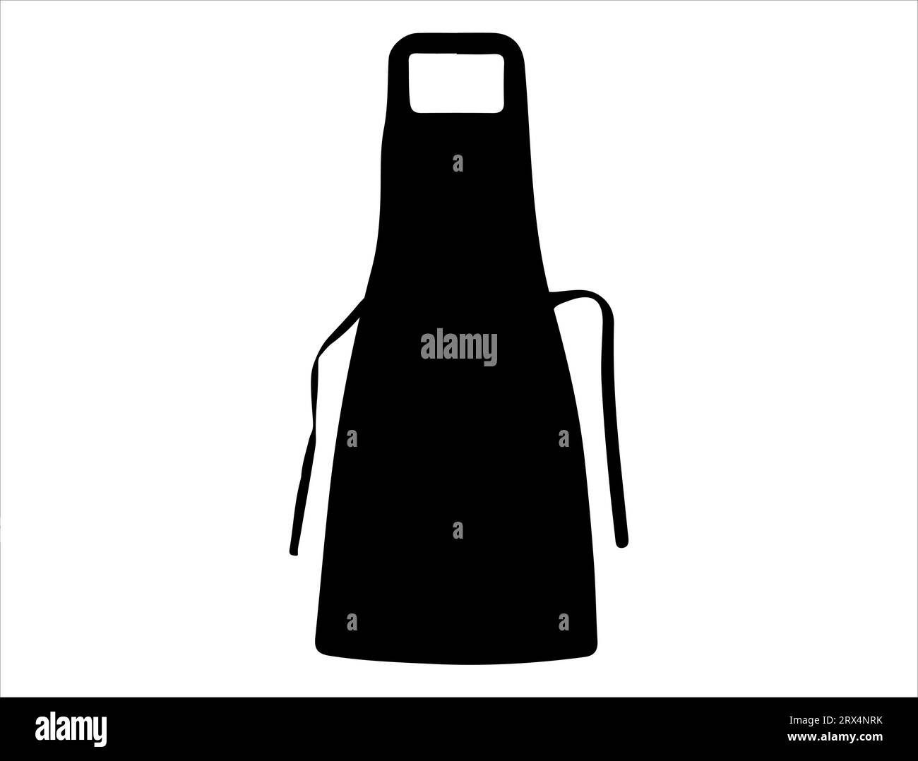 Apron silhouette vector art white background Stock Vector Image & Art ...