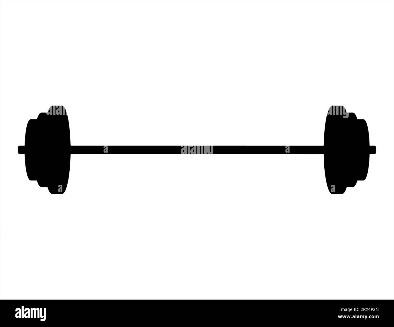 Barbell silhouette vector art white background Stock Vector Image & Art ...