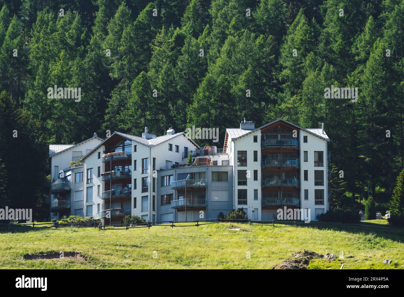 Switzerland, St.Moritz - June 6, 2023: city landscape with buildings ...