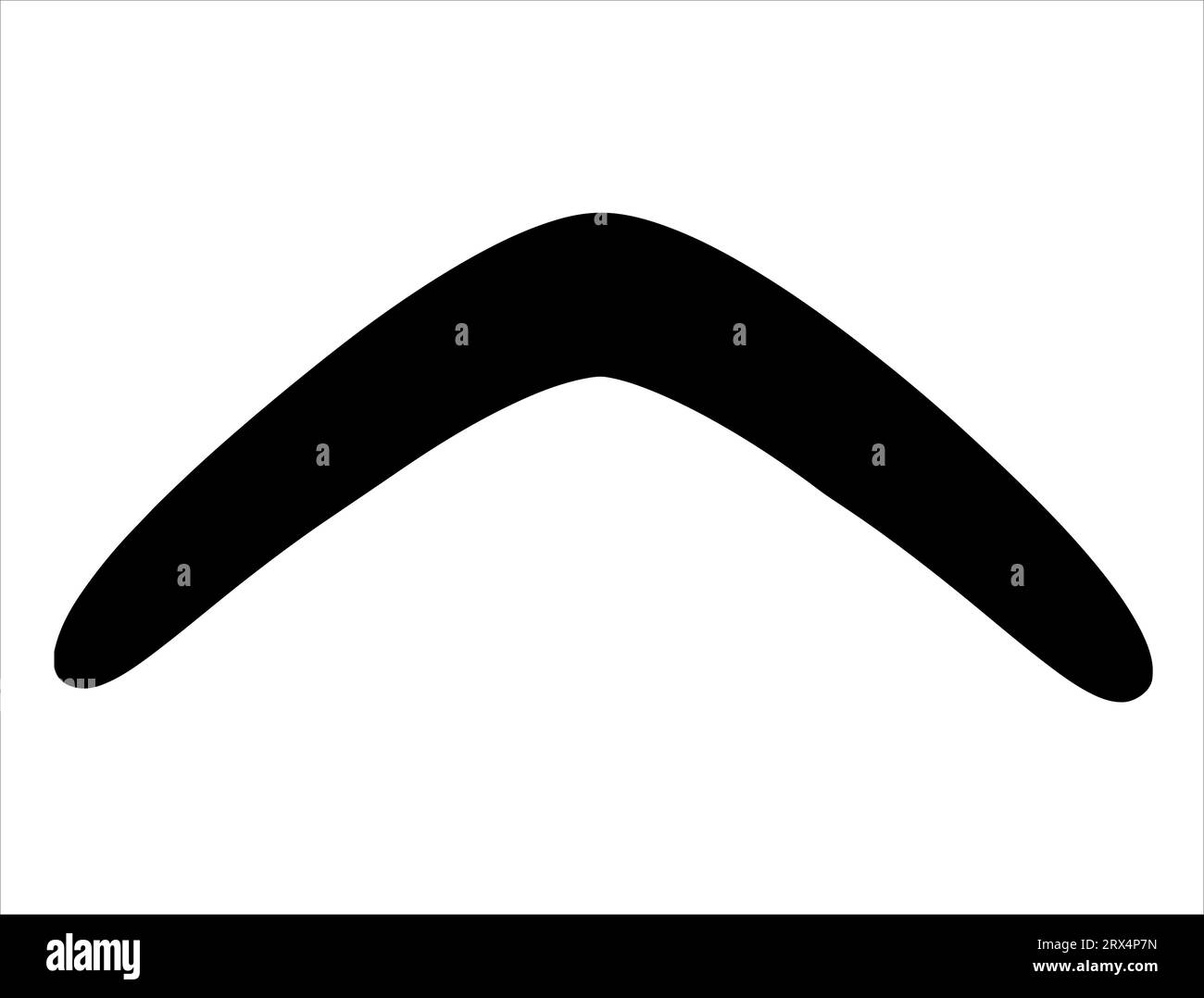 Boomerang silhouette vector art white background Stock Vector Image ...