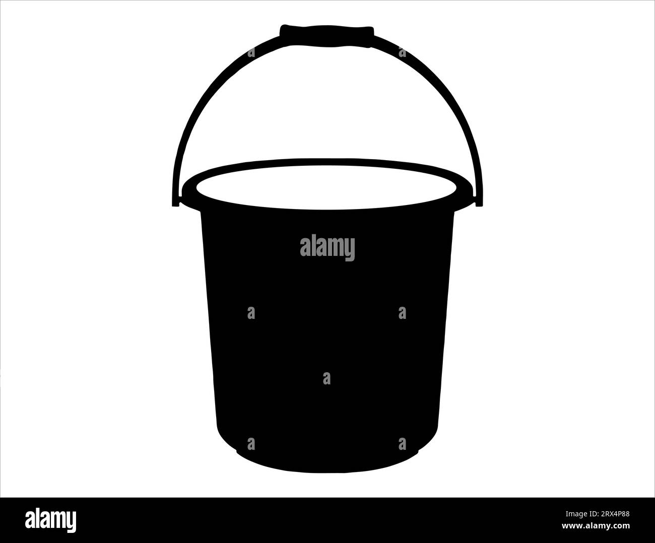 Bucket silhouette vector art white background Stock Vector Image & Art ...
