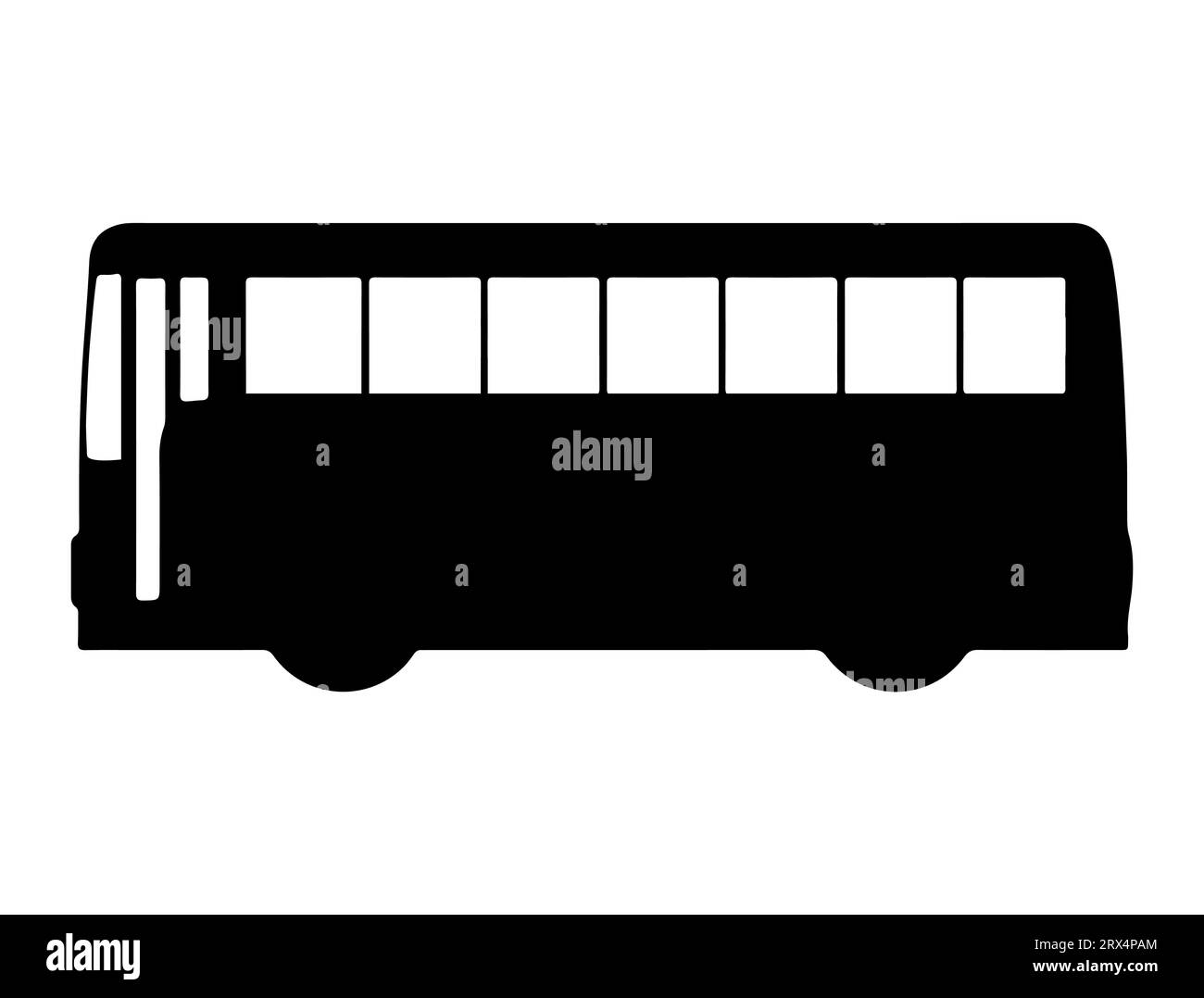 Bus silhouette vector art white background Stock Vector Image & Art - Alamy