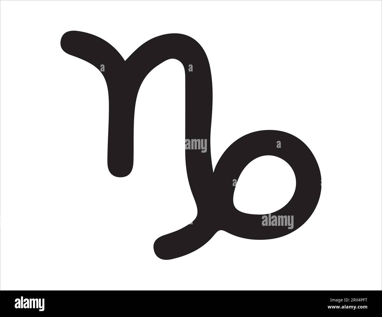 Capricorn Zodiac Sign Silhouette Vector Art White Background Stock Vector Image And Art Alamy