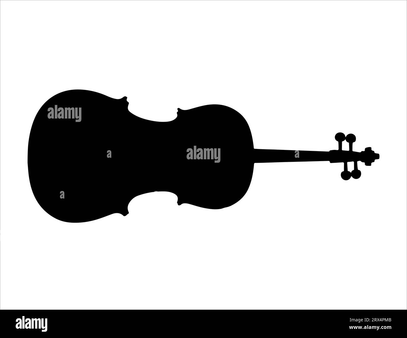 Cello silhouette vector art white background Stock Vector Image & Art ...