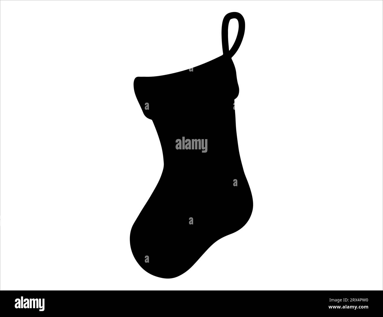 Christmas stocking silhouette vector art Stock Vector Image & Art - Alamy