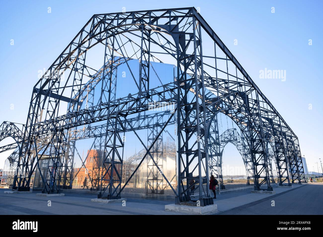 Exhibition and entertainment building of modern architecture made of ...