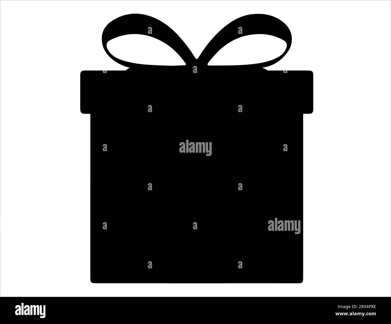 Christmas present silhouette vector art white background Stock Vector ...