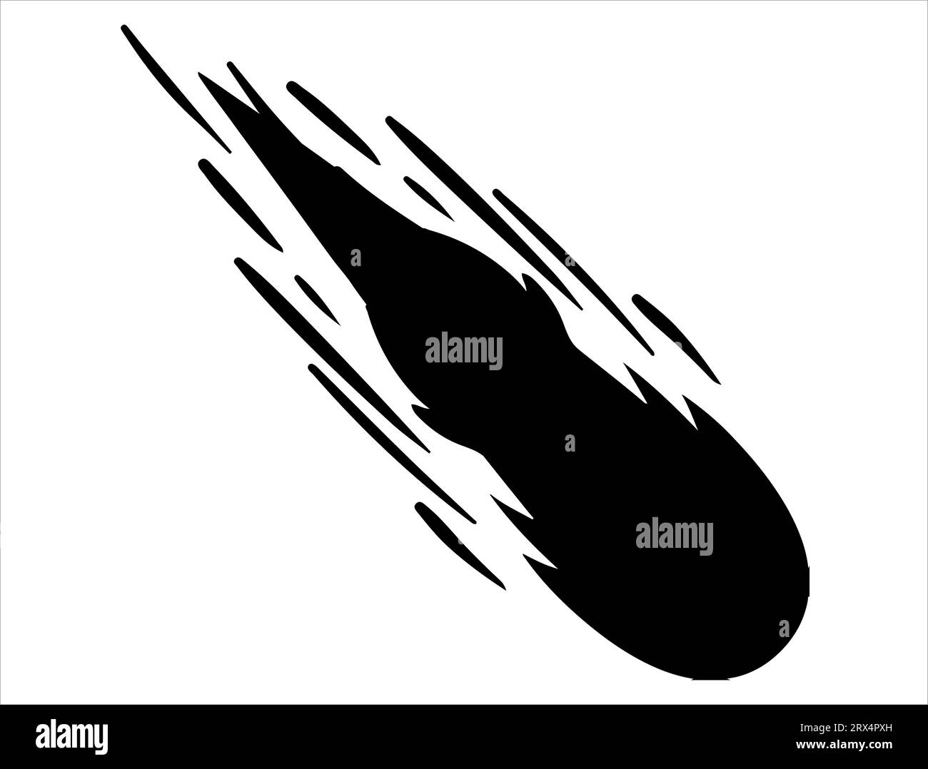 Comet silhouette vector art white background Stock Vector Image & Art ...