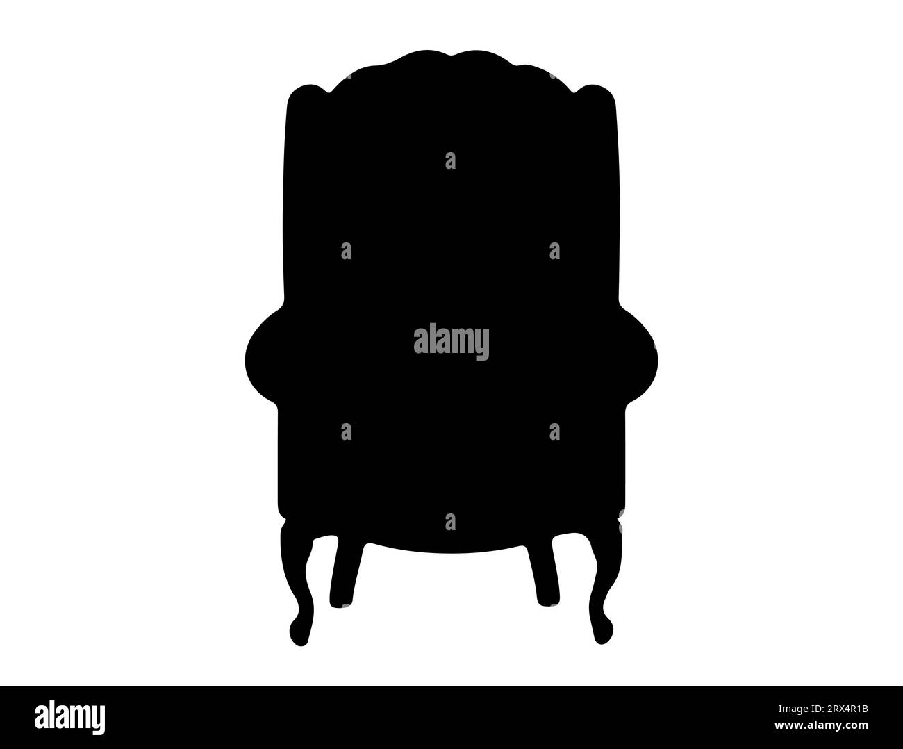 Club Chair Silhouette Vector Art White Background Stock Vector Image And Art Alamy