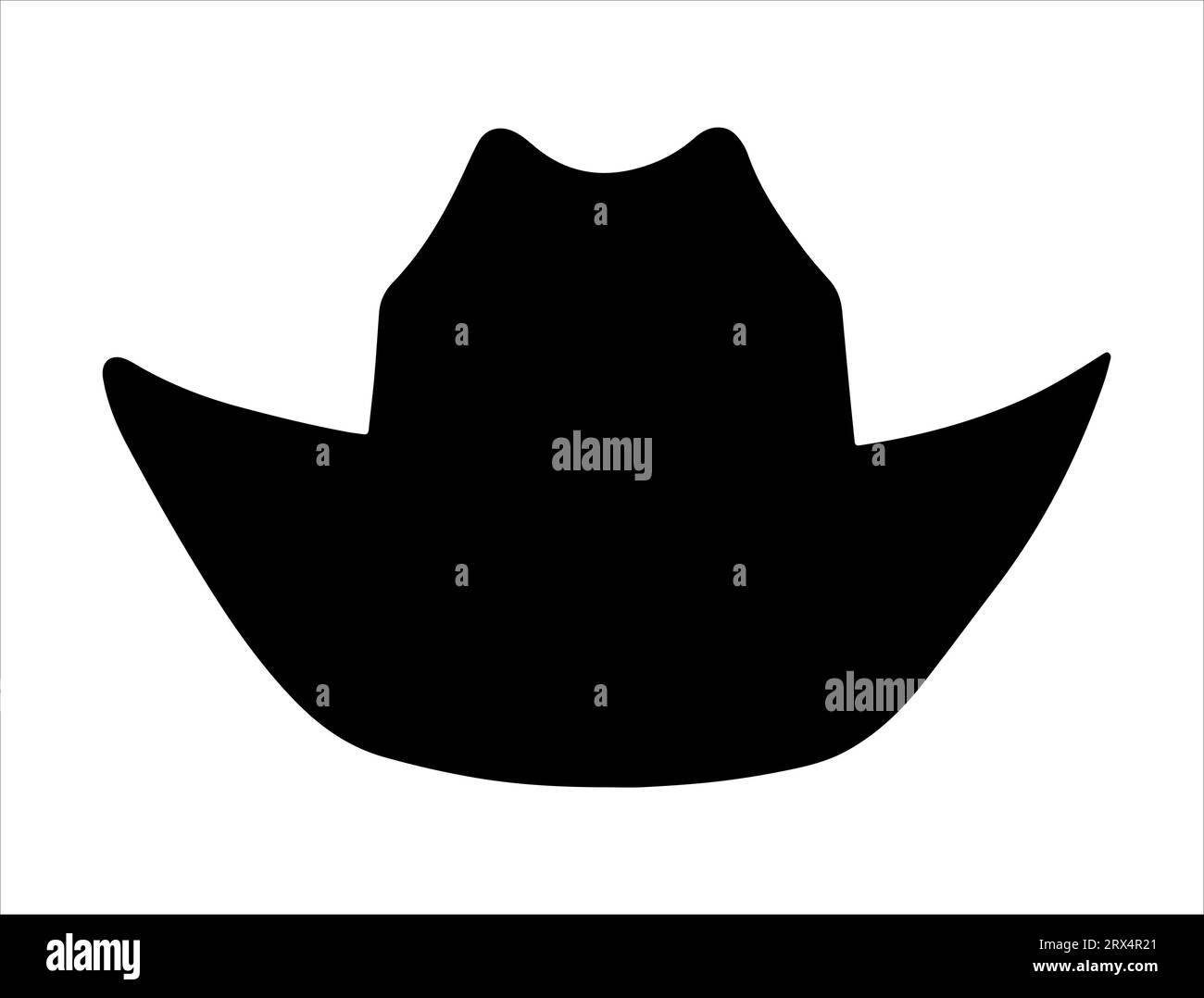 Cowboy hat silhouette vector art Stock Vector Image & Art - Alamy