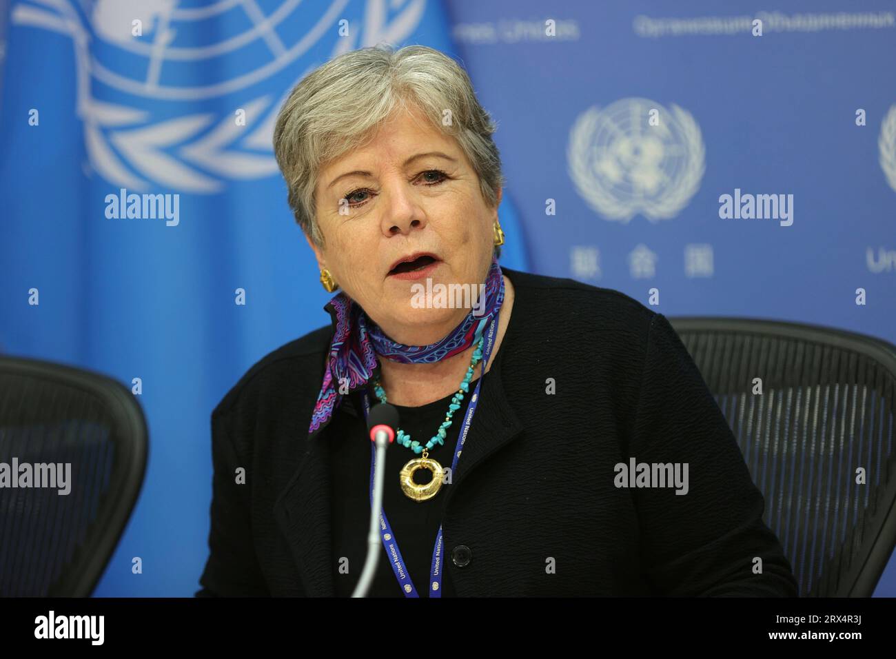 United Nations, New York, USA, September 22, 2023 - Alicia Barcena ...