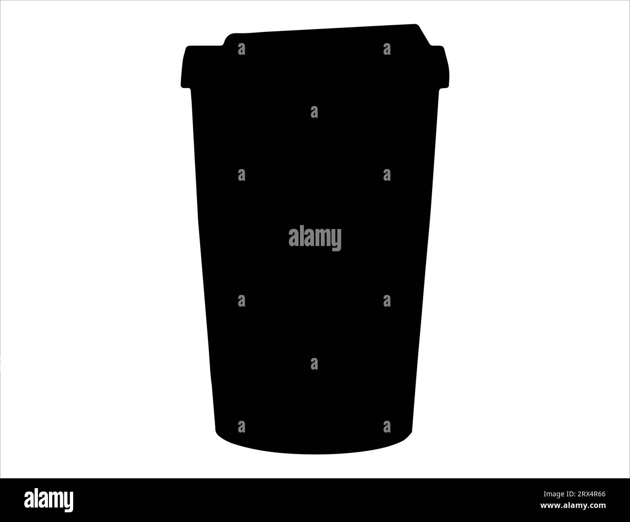 Coffee cup silhouette vector art white background Stock Vector Image ...