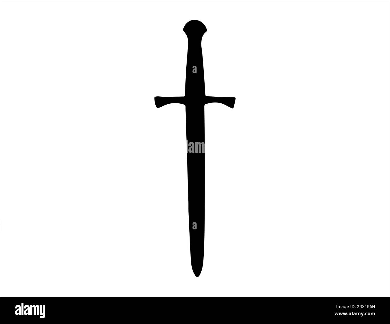 Dagger silhouette vector art white background Stock Vector Image & Art ...