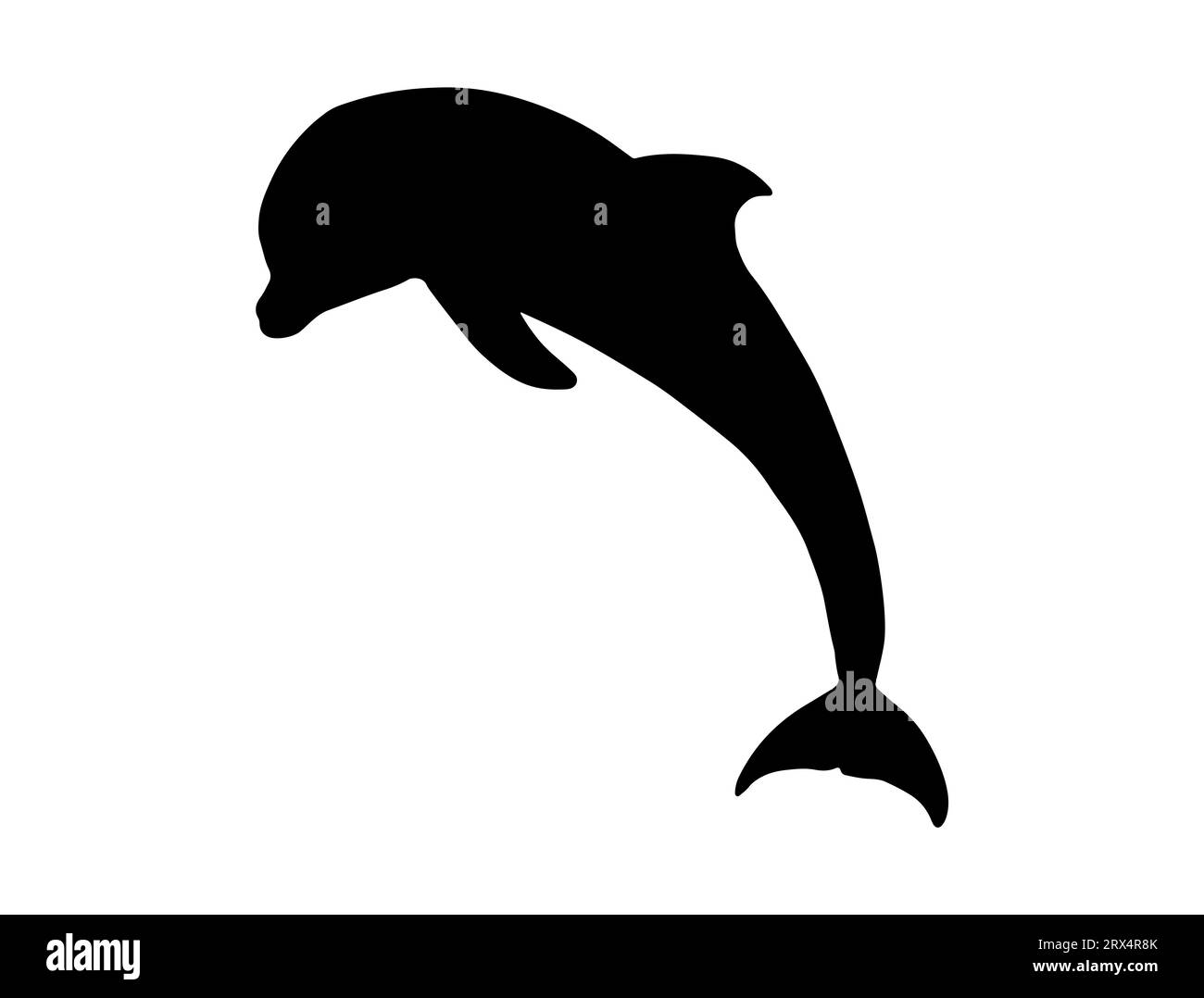 Dolphin Silhouette Vector Art White Background Stock Vector Image And Art Alamy