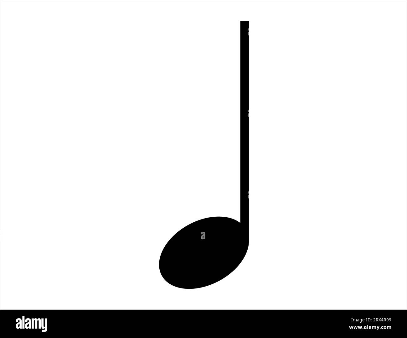 Crotchet Note Silhouette Vector Art White Background Stock Vector Image